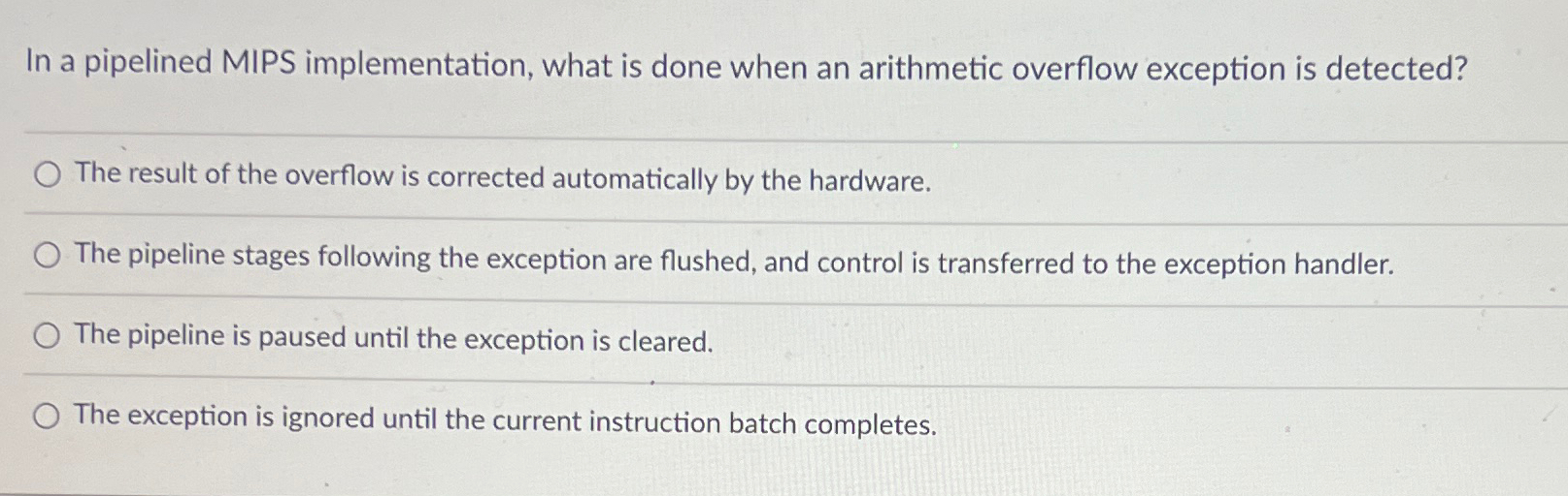 Solved In a pipelined MIPS implementation, what is done when | Chegg.com