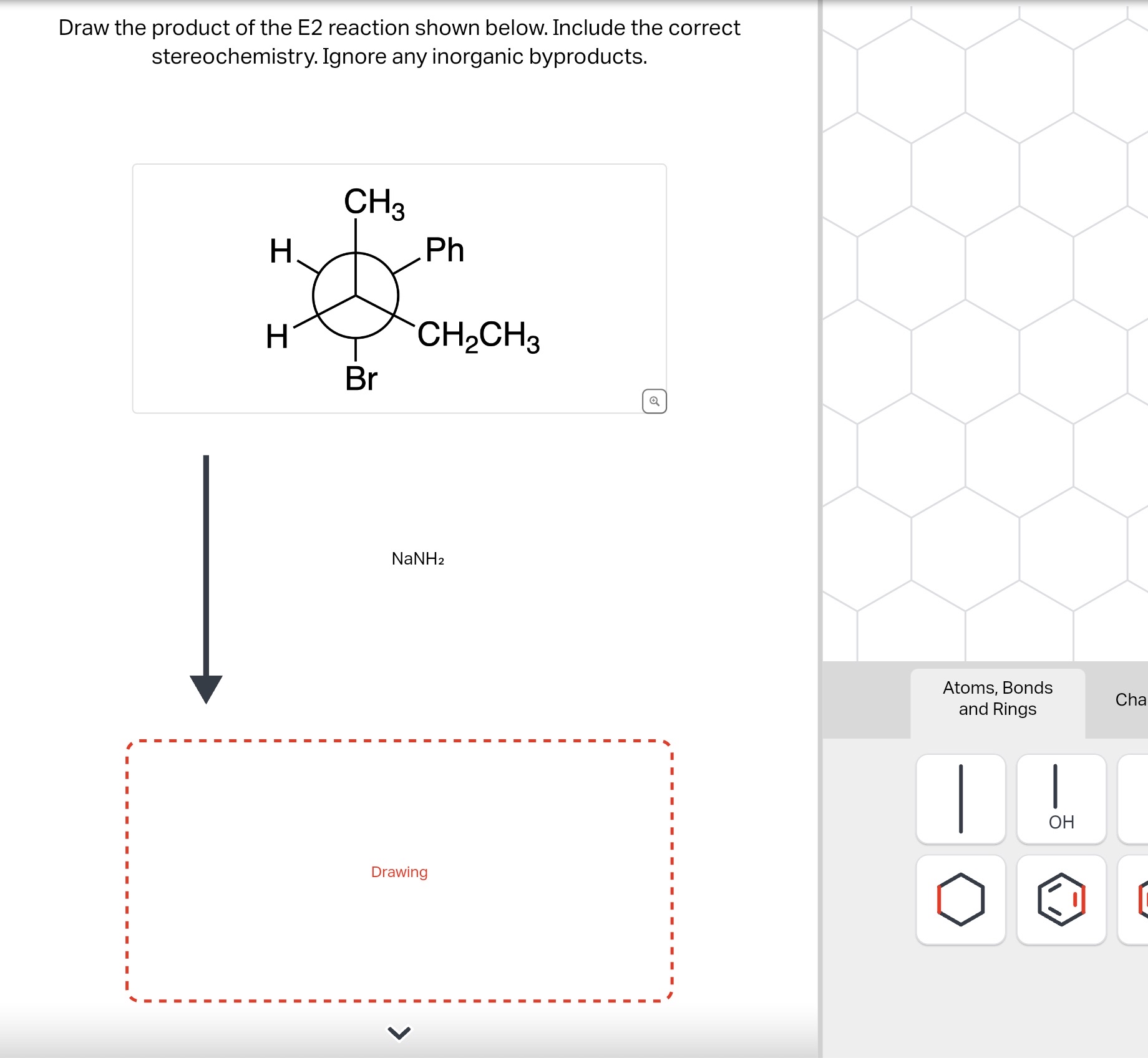 Solved Draw the product of the E2 ﻿reaction shown below. | Chegg.com