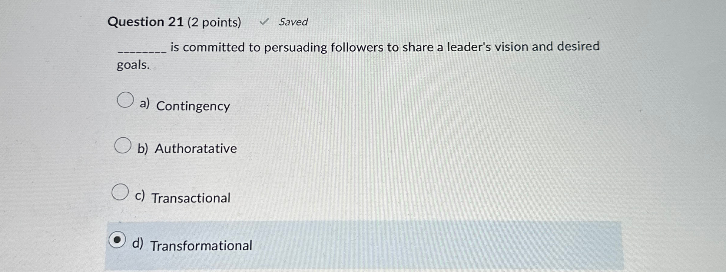 Solved Question 21 (2 ﻿points) ﻿Saved ﻿is committed to | Chegg.com