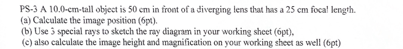 Solved PS-3 ﻿A 10.0-cm-tall object is 50cm ﻿in front of a | Chegg.com