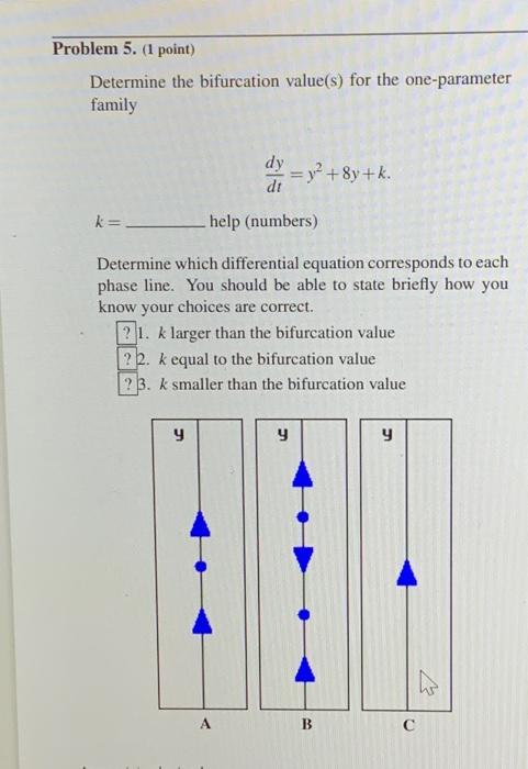 Solved Determine the bifurcation value(s) for the | Chegg.com