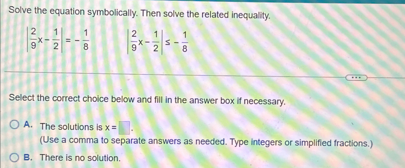 Solved Solve the equation symbolically. Then solve the | Chegg.com