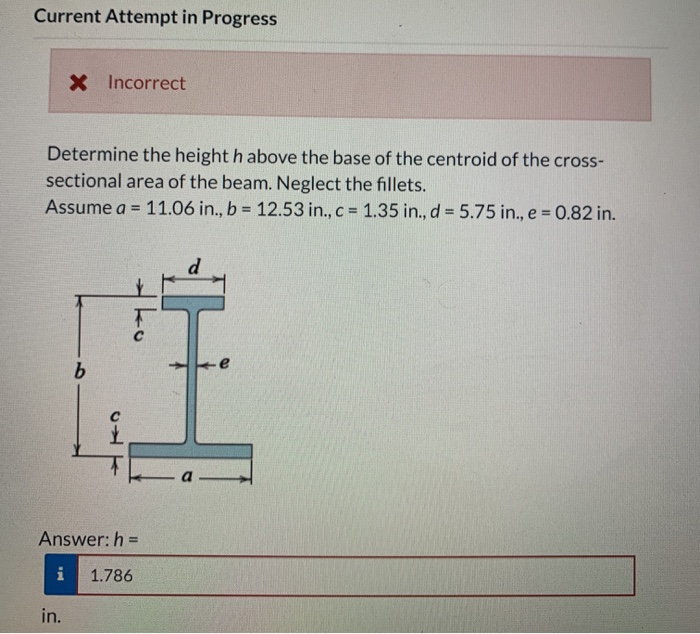 Solved Current Attempt in Progress * Incorrect Determine the | Chegg.com