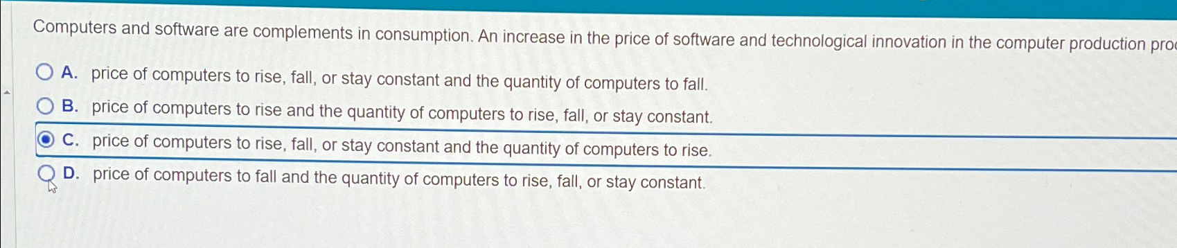 Solved Computers and software are complements in | Chegg.com