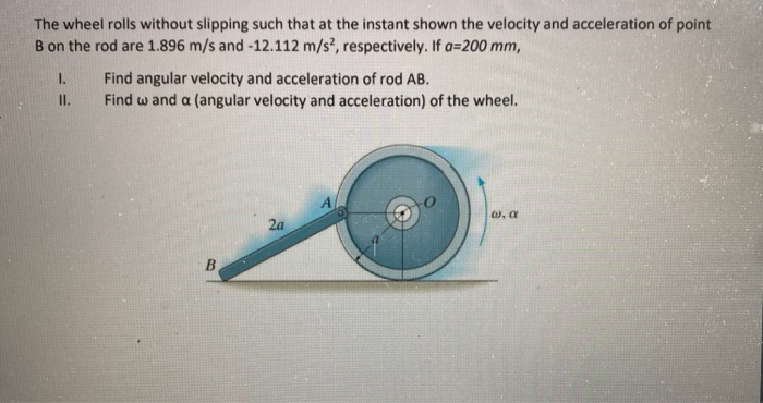 Solved The wheel rolls without slipping such that at the | Chegg.com