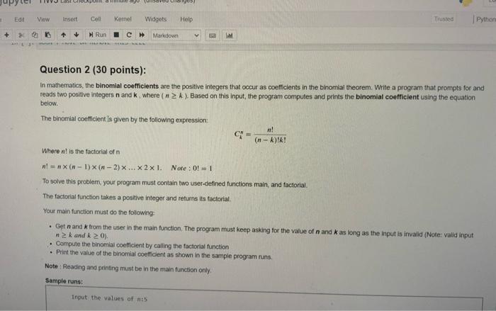 Solved Question 1 (30 points): Wite a program that prompts | Chegg.com