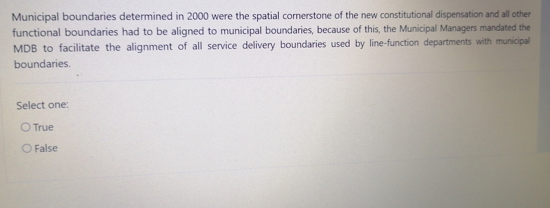 Solved Municipal boundaries determined in 2000 ﻿were the | Chegg.com