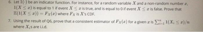 Solved 7. prove that a consistent estimator of for a given | Chegg.com