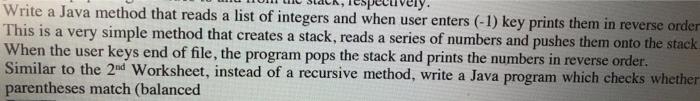 Solved Write a Java method that reads a list of integers and | Chegg.com