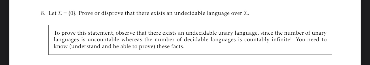 Solved Let Σ={0}. ﻿Prove or disprove that there exists an | Chegg.com