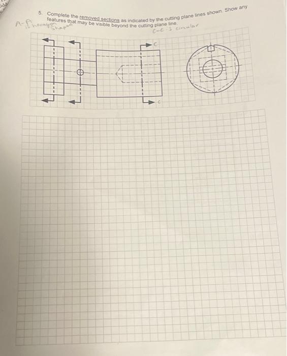 5. Complete the removed sections as indicated by the | Chegg.com