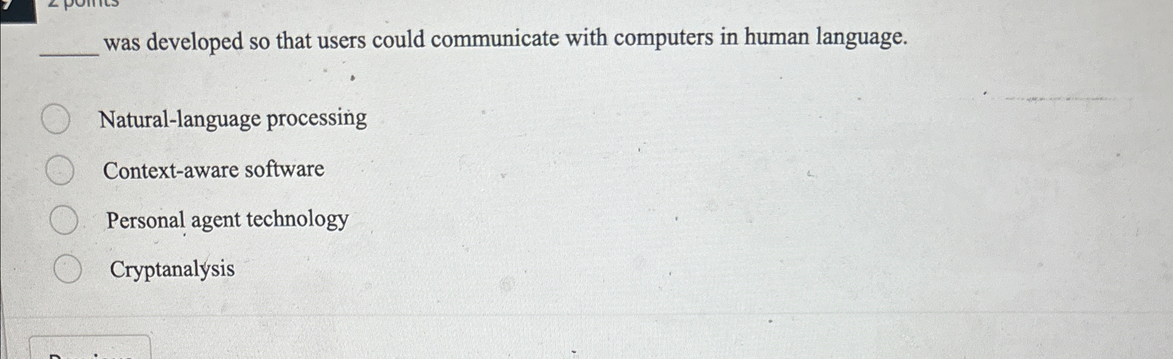 Solved was developed so that users could communicate with | Chegg.com