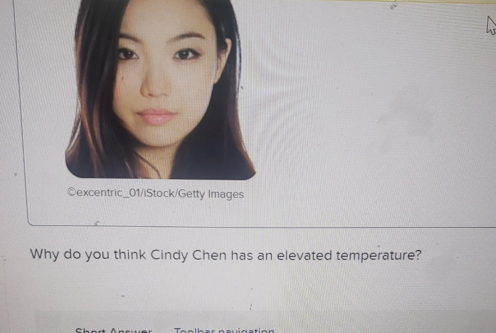 Solved Why do you think Cindy Chen has an elevated | Chegg.com