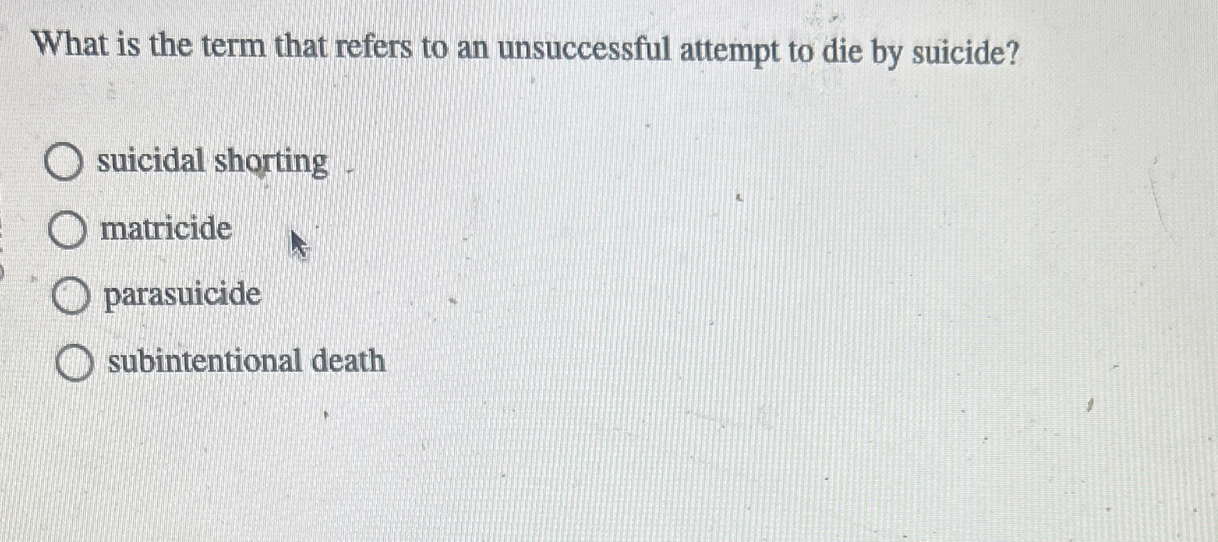 Solved What is the term that refers to an unsuccessful | Chegg.com