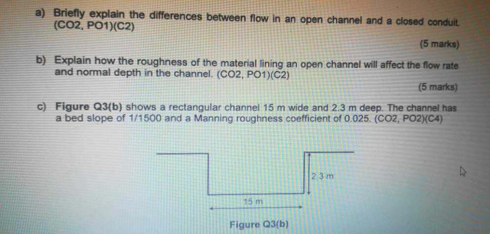 Solved a) Briefly explain the differences between flow in an | Chegg.com