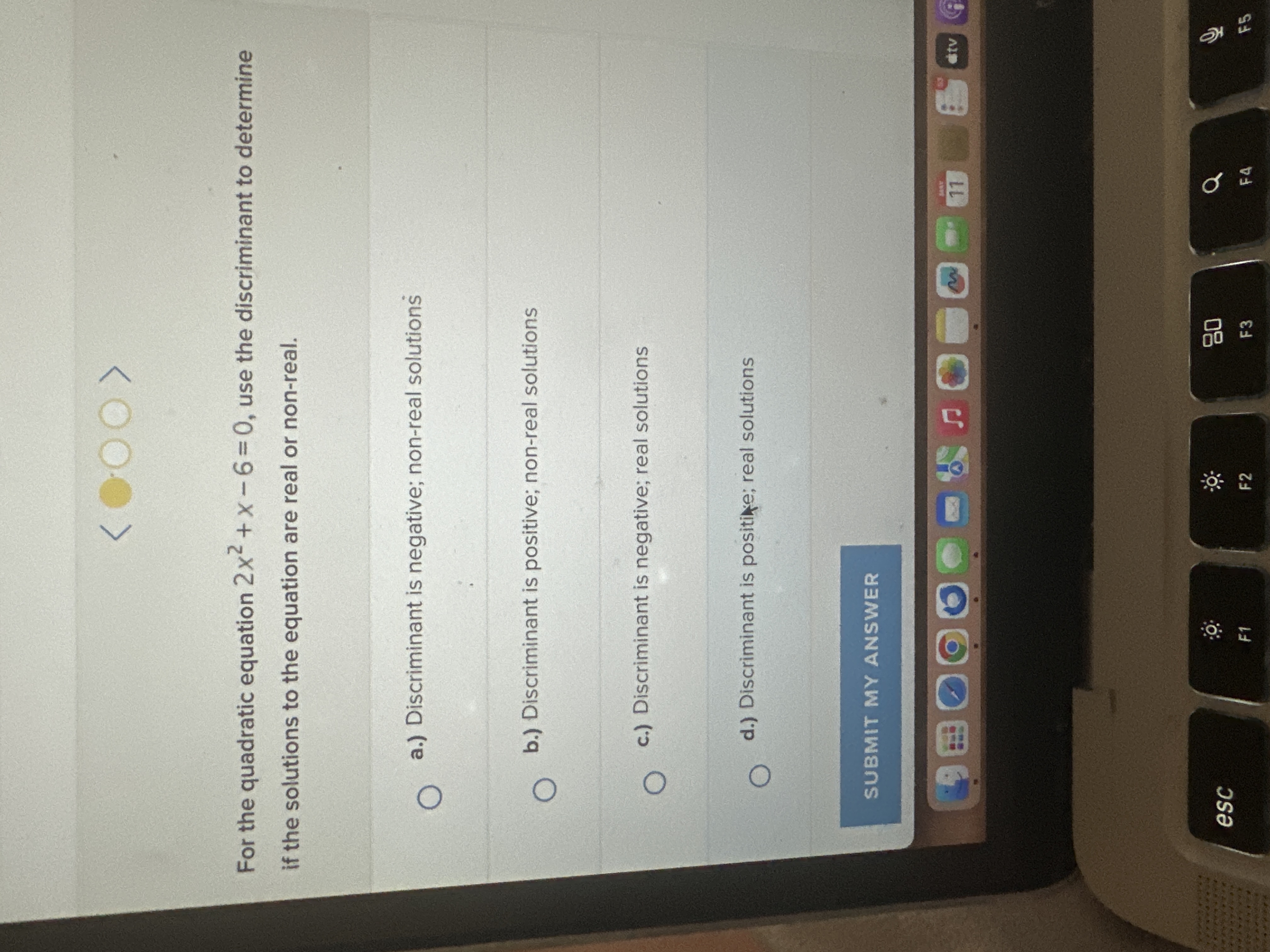 Solved For the quadratic equation \( 2 ﻿x^{2}+x-6=0 \), ﻿use | Chegg.com