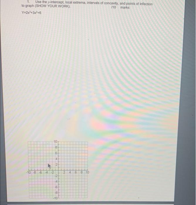 Solved 1. Use the 3-intercept, local extrema, intervals of | Chegg.com