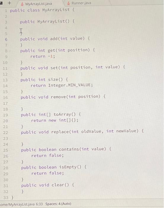 Solved In this exercise we'll expand upon the MyArrayList | Chegg.com