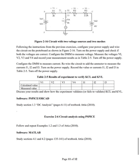Solved • Exercise 2-3. Calculate and simulate the circuit in | Chegg.com