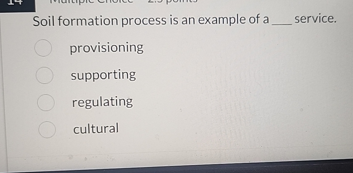 Solved Soil formation process is an example of a q, | Chegg.com