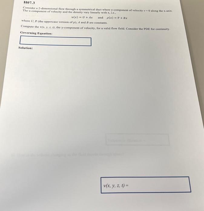 Solved Consider a 2-dimensional flow through a symmetrical | Chegg.com