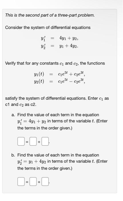 Solved This is the second part of a three-part problem. | Chegg.com
