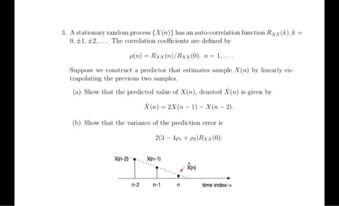 Solved 3. A stationary random process {X(n)} has an | Chegg.com