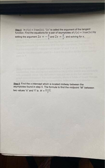 Solved 3. Sketch 2 periods of the function f(x)=3tan(2x) by | Chegg.com