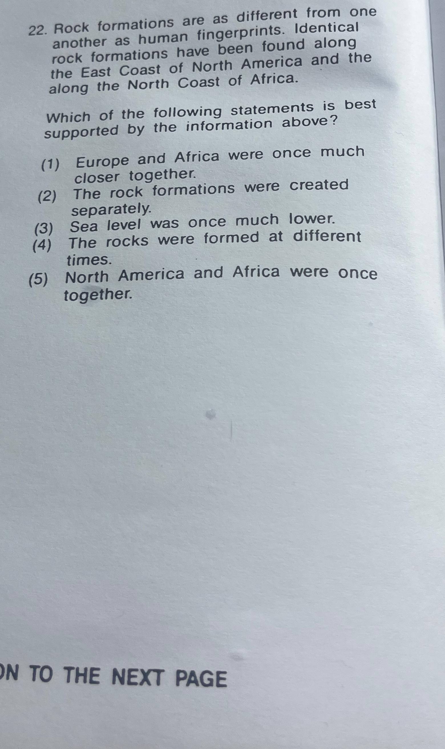 Solved Rock formations are as different from one another as | Chegg.com