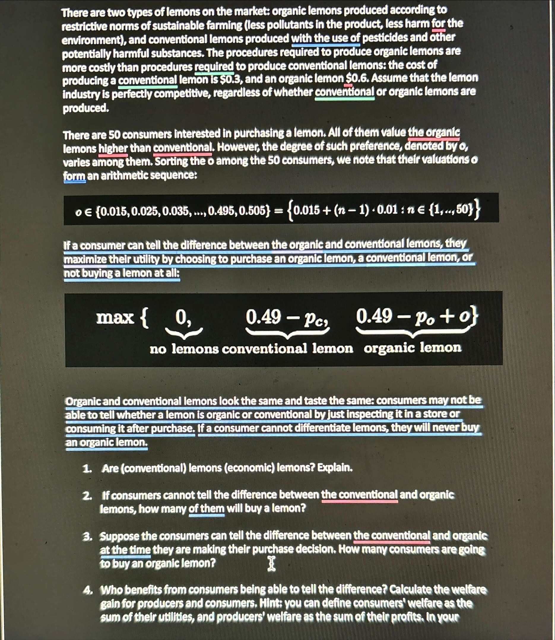 Solved If consumers cannot tell the difference between the | Chegg.com