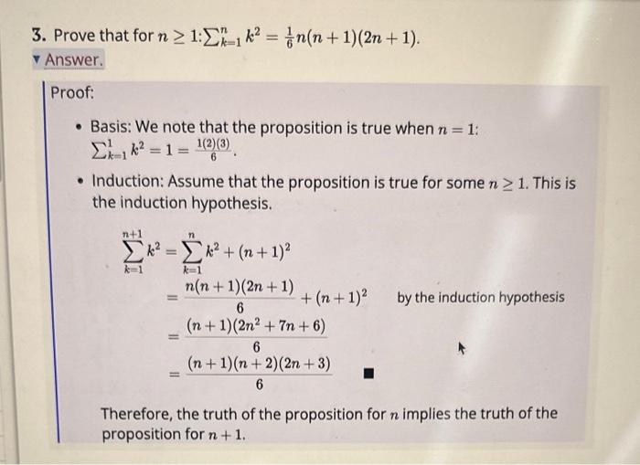 Solved 4. Prove that for n≥0:∑k=0n2k=2n+1−1.Prove that for | Chegg.com