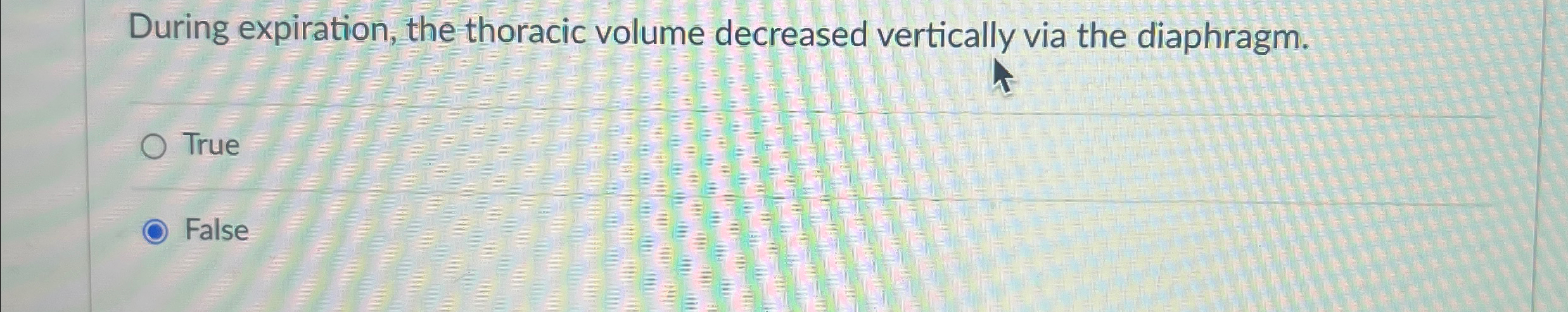 Solved During expiration, the thoracic volume decreased | Chegg.com