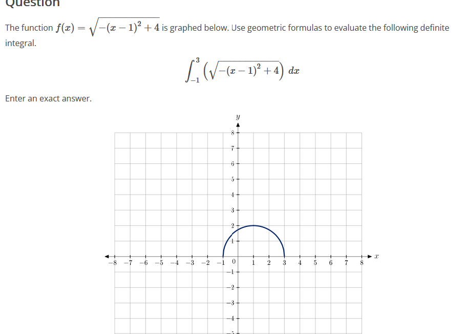 Solved The function f(x)=-(x-1)2+42 ﻿is graphed below. Use | Chegg.com