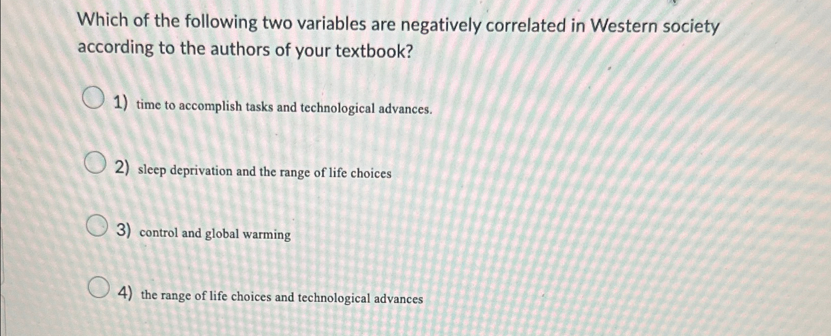 Solved Which of the following two variables are negatively | Chegg.com