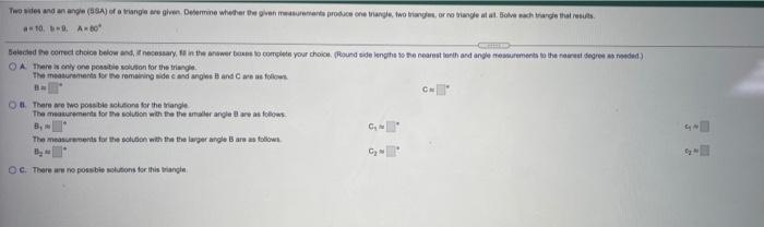 Solved Two sites and an are (284) ota triangles are phen. | Chegg.com