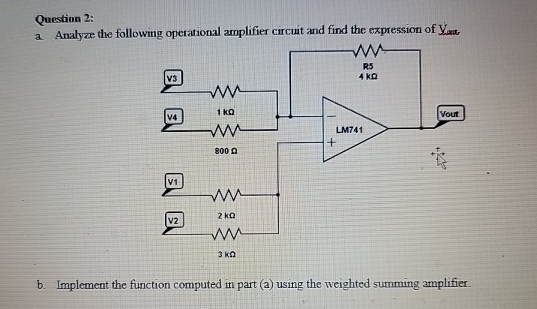 Solved Question 2:a. ﻿Analyze the following operational | Chegg.com