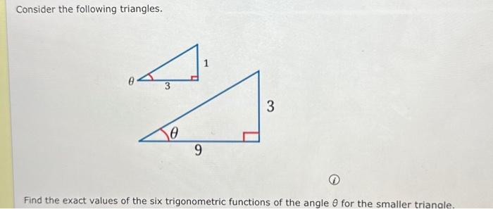 Solved Consider the following triangles. | Chegg.com