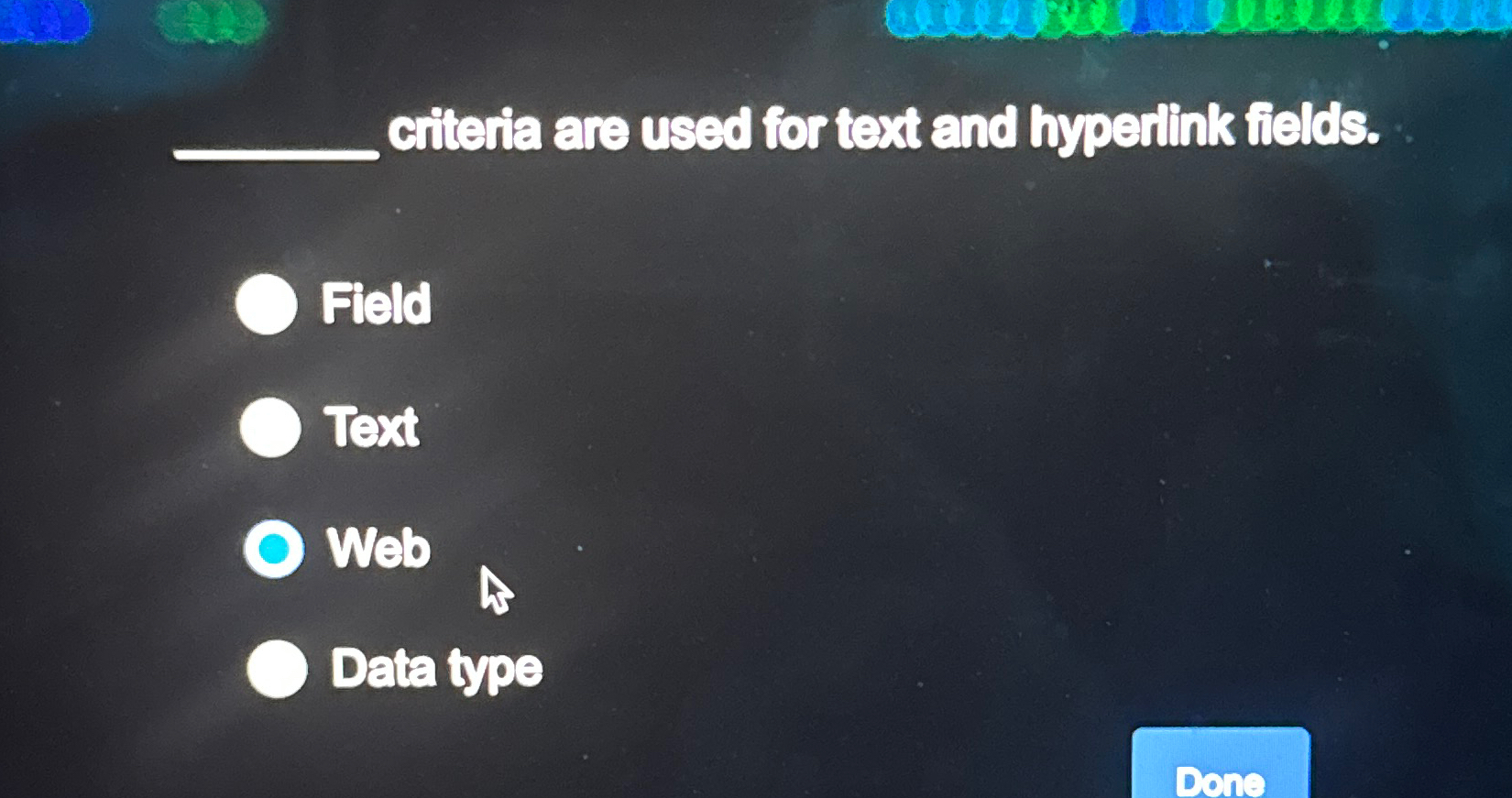 Solved q, ﻿citteria are used for text and hyperlink | Chegg.com