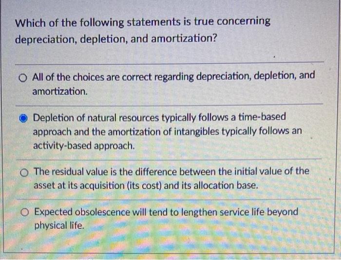 Solved Which of the following statements is true concerning | Chegg.com