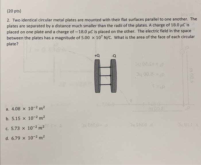 Solved 2. Two identical circular metal plates are mounted | Chegg.com