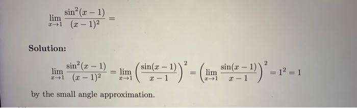Solved What is the small angle approximation? and how does | Chegg.com