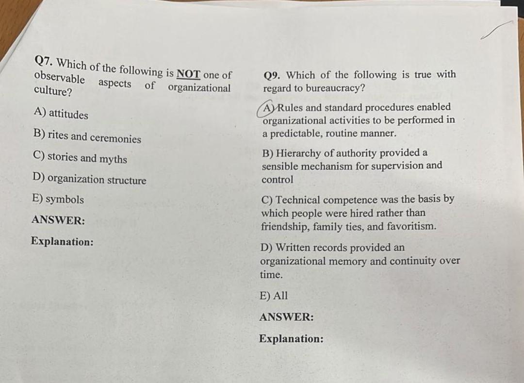 Solved Q7. Which of the following is NOT one of observable | Chegg.com
