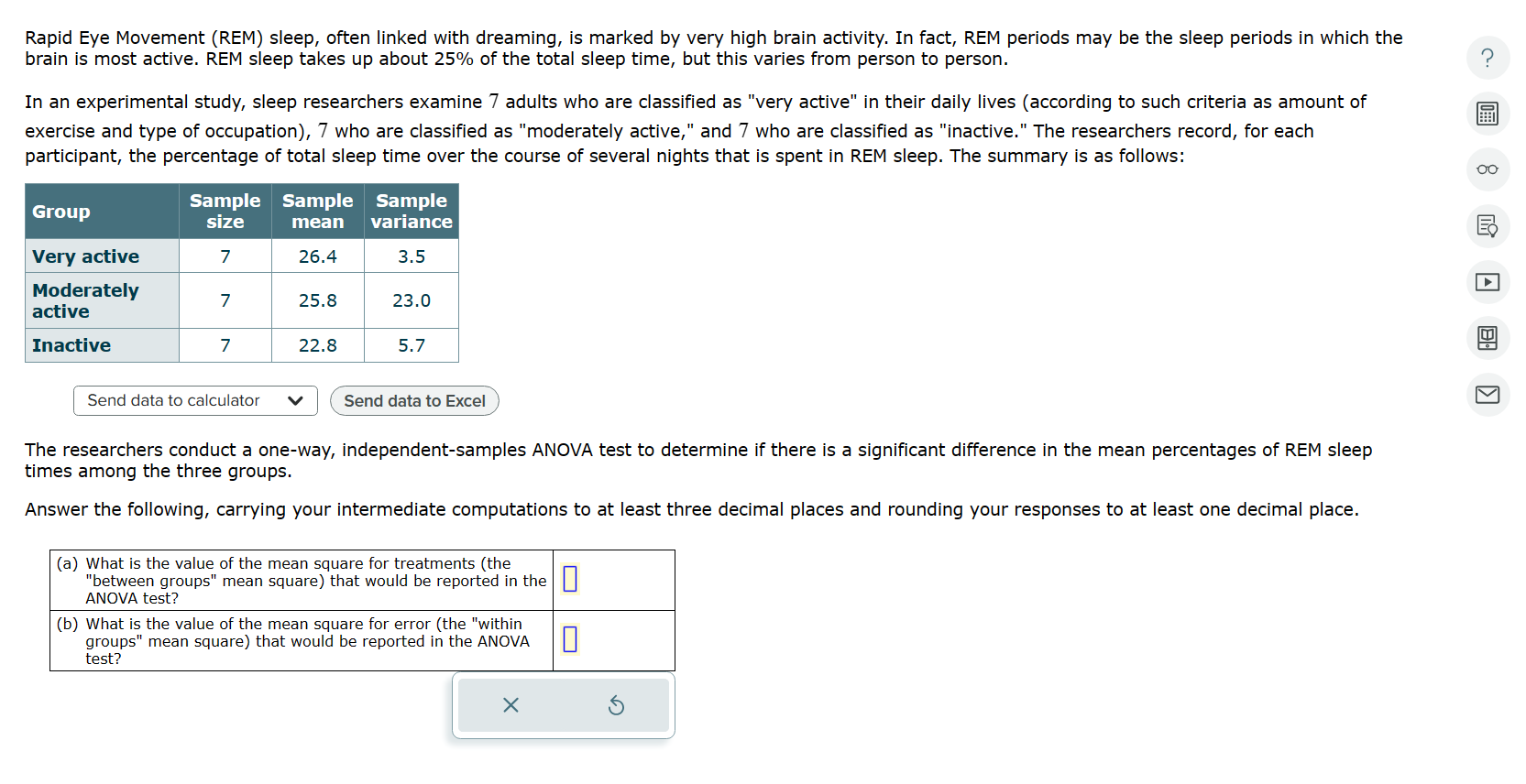 Solved The researchers conduct a one-way, | Chegg.com