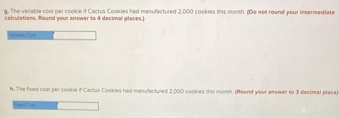 Solved Calculate each of the following: a. The total | Chegg.com