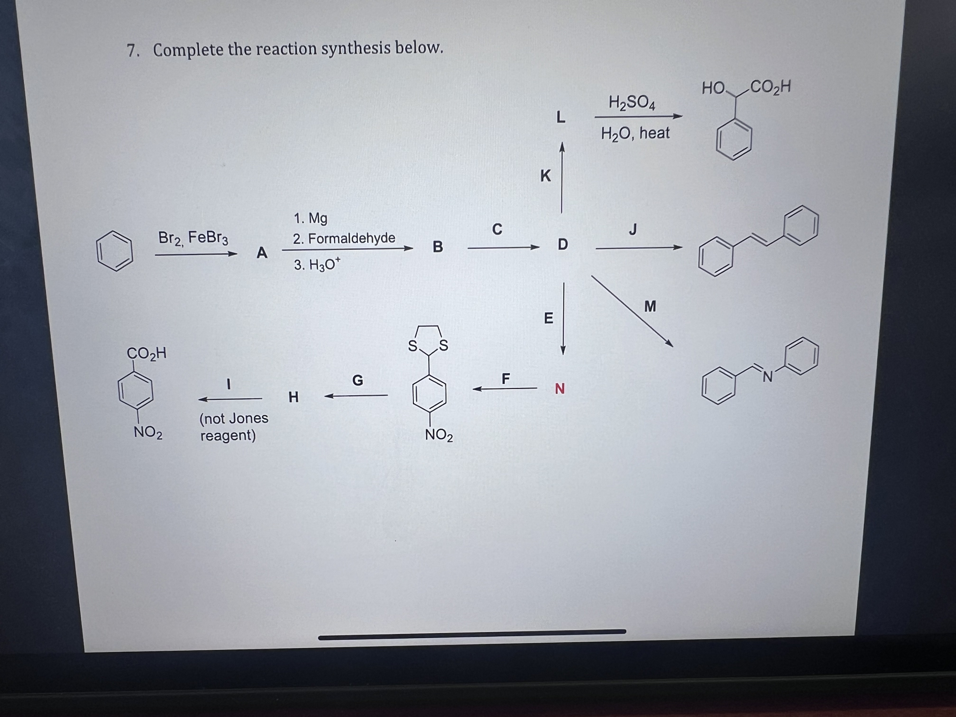 Solved Complete the reaction synthesis below. | Chegg.com