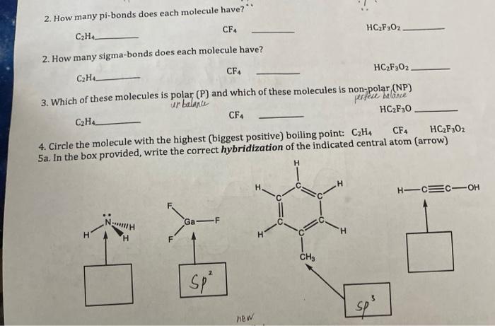 Solved 2. How many pi-bonds does each molecule have?" CF4 | Chegg.com