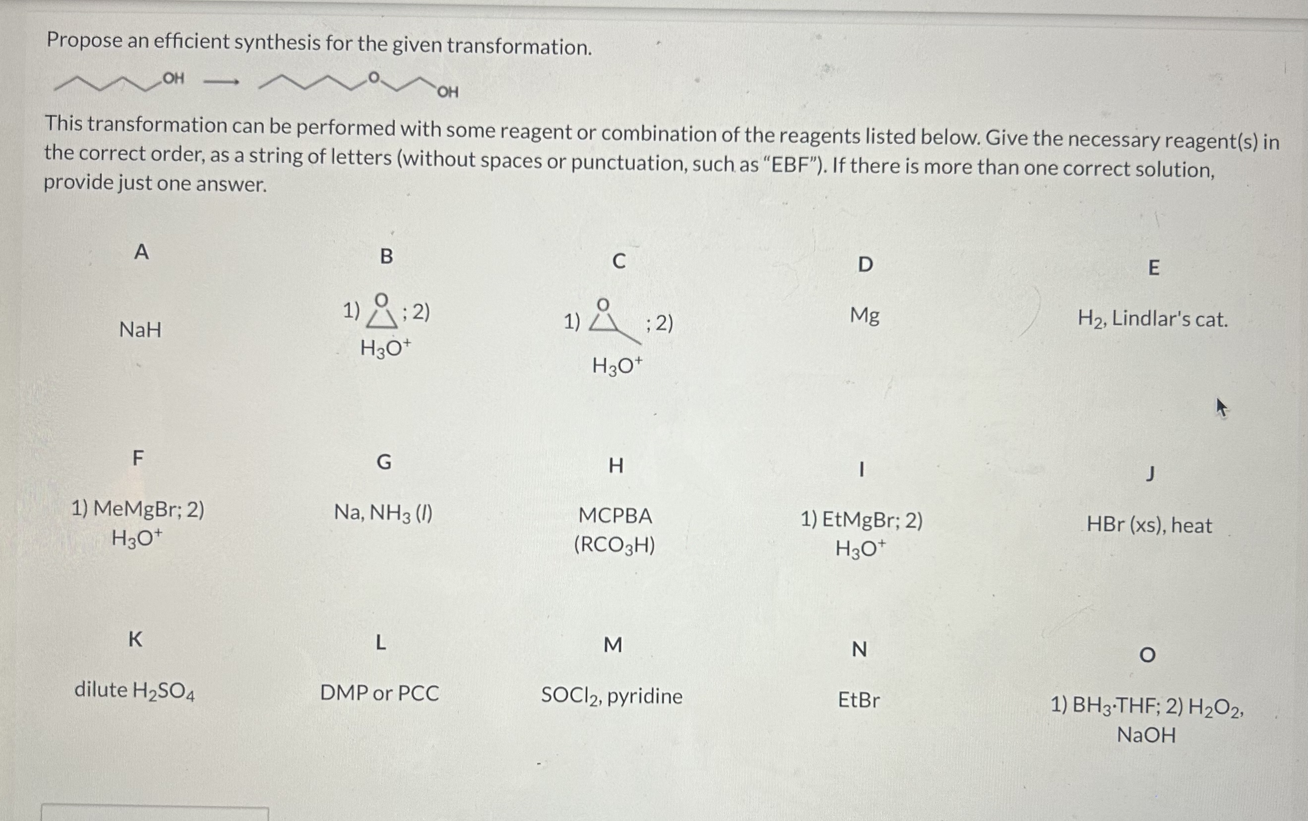 Solved Propose an efficient synthesis for the given | Chegg.com