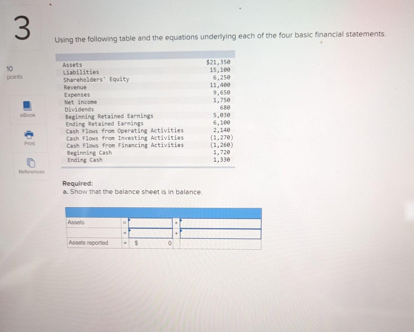 Solved Using the following table and the equations | Chegg.com