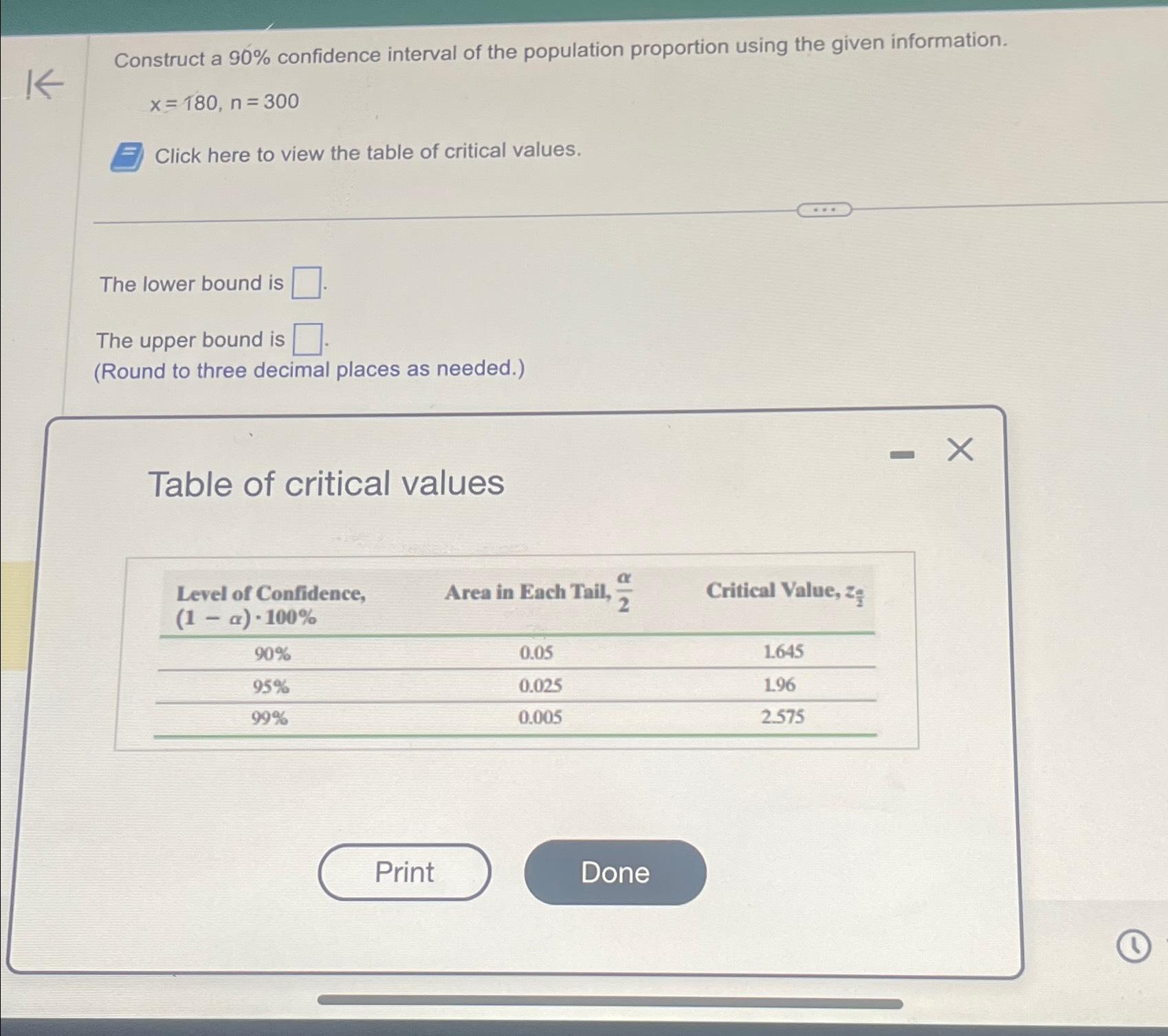 Solved Construct a 90% ﻿confidence interval of the | Chegg.com