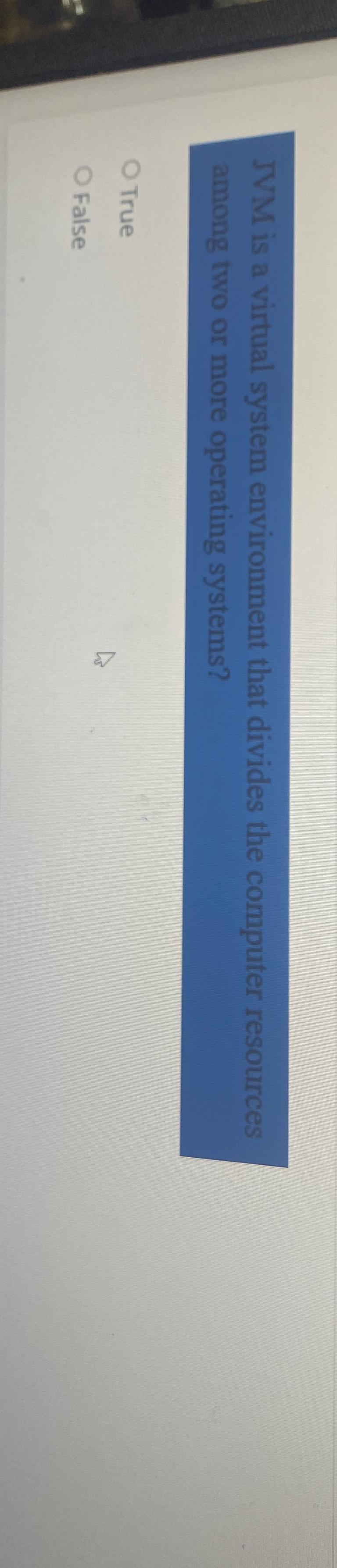 Solved JVM is a virtual system environment that divides the | Chegg.com